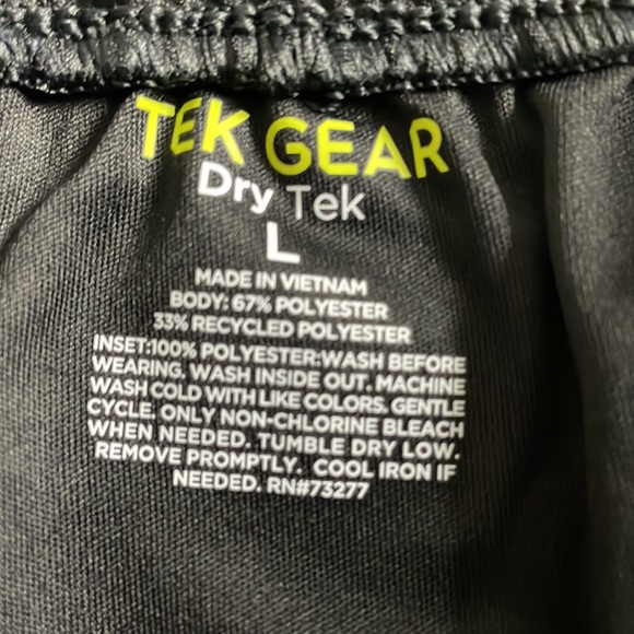 tek gear | Shorts | Tek Gear Mens Dry Tek Black Shorts Gray Stripes ...